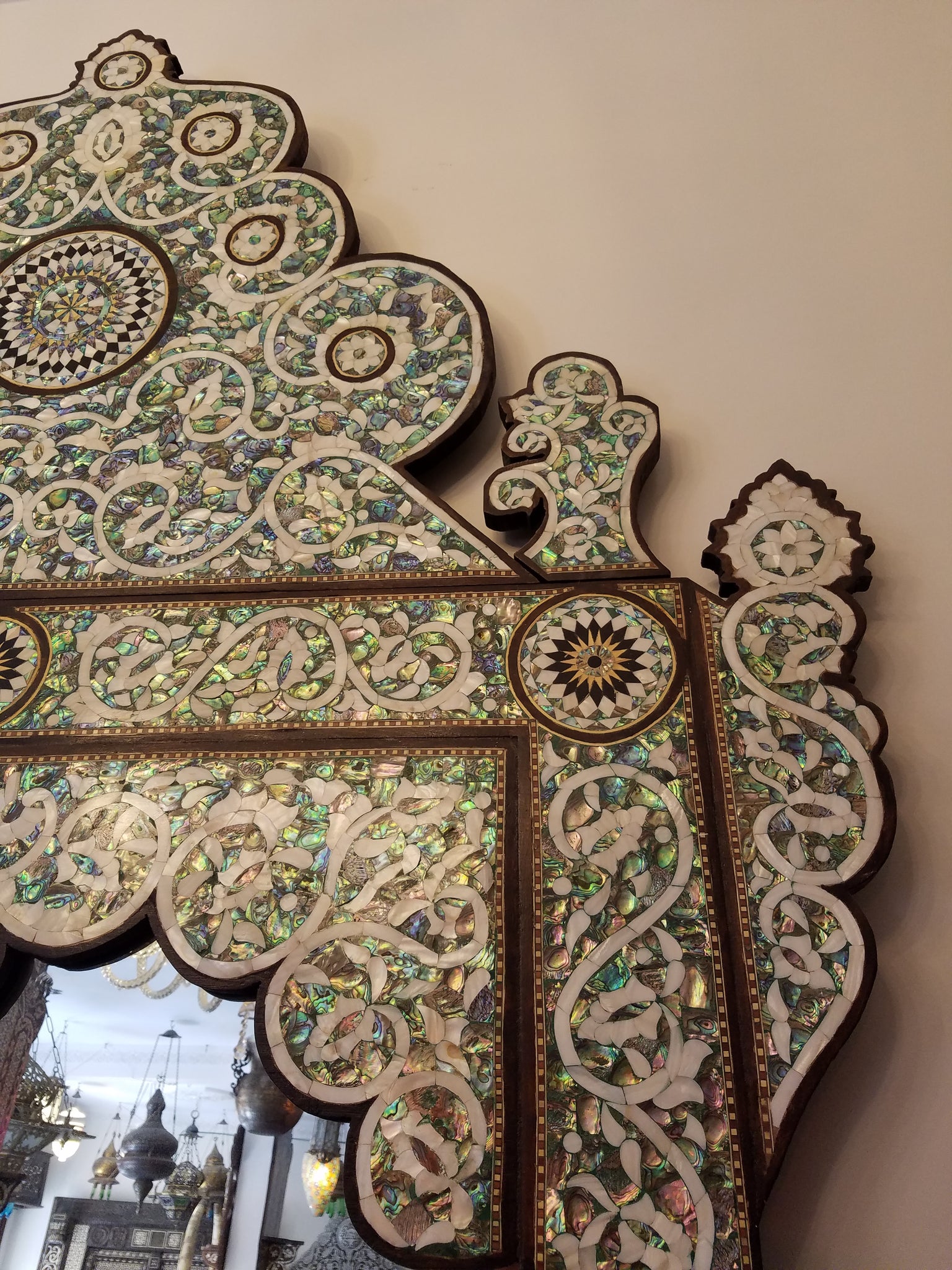 Syrian abalone & mother of pearl mirror shell mirror – Syrian mother of ...