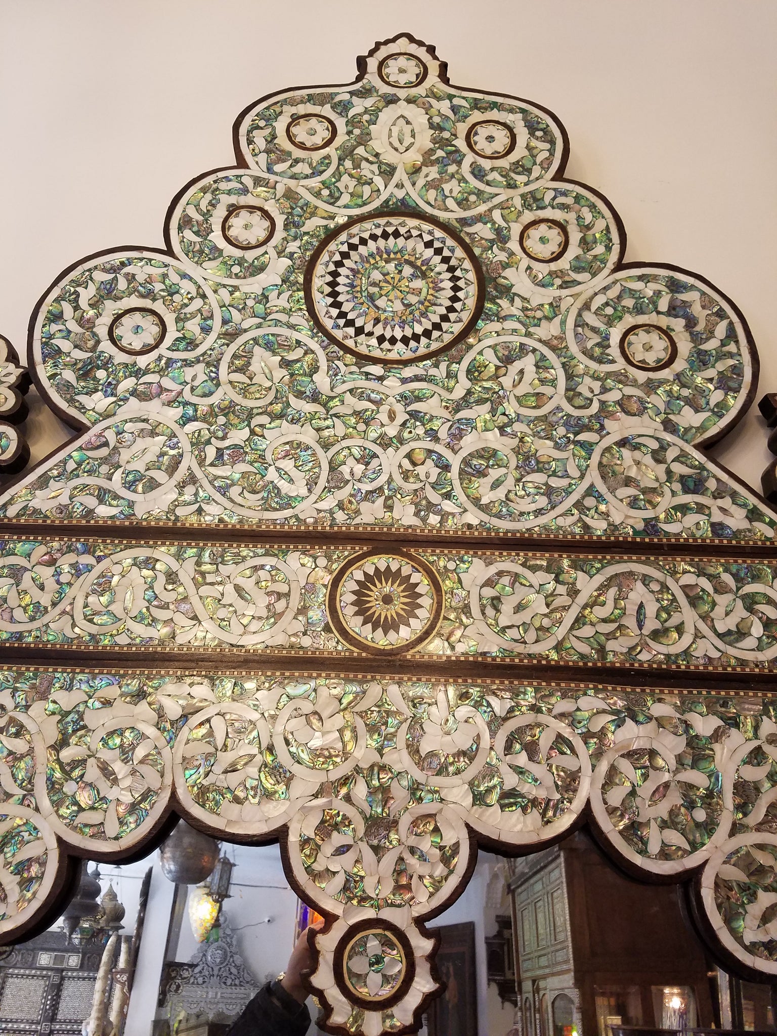 Syrian abalone & mother of pearl mirror shell mirror – Syrian mother of ...